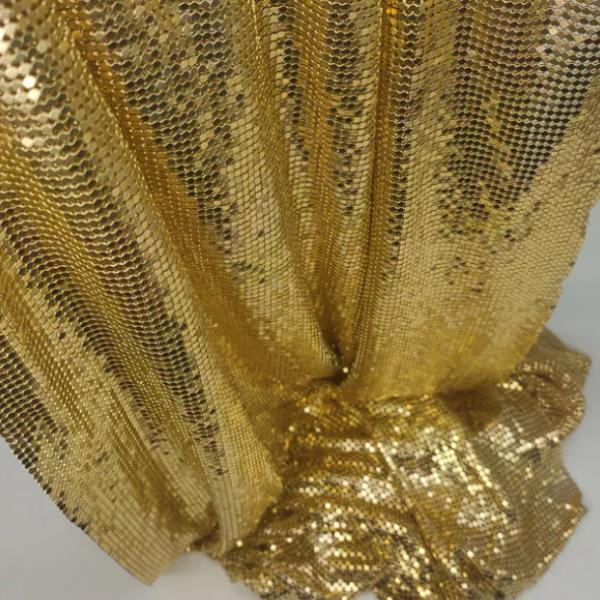 Quality Eco Friendly Shiny Woven Metal Mesh Fabric For Creating Dresses / Skirts for sale