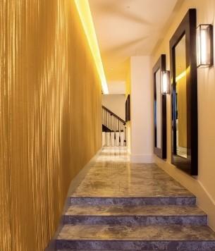 Quality Glossy Finish Metallic Wall Covering Geometric Pattern 2mm Thickness for sale