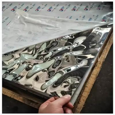 Cina Lamiera in acciaio inossidabile 201 con effetto ondulato personalizzato per pannelli murali di ingresso e bassa manutenzione in vendita