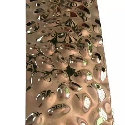 China Aisi Astm Ss 201 Silber-Gold-Spiegelmuster 304 Edelstahl-Wasserrollenblätter zu verkaufen