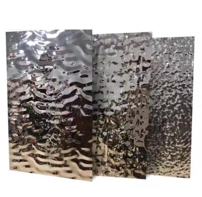 China Aisi Astm Ss 201 Silber-Gold-Spiegelmuster 304 Edelstahl-Wasserrollenblätter zu verkaufen