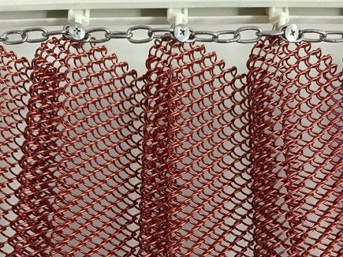 Quality Anodized Oxidation Aluminium Metal Curtain Woven Mesh Curtain With Advanced Woven Pattern for sale