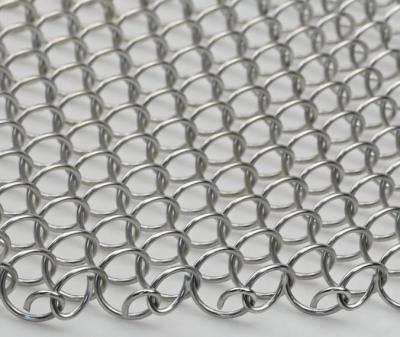 Cina Decorativo Aluminio Metallico Decorativo Camino Filato Maglia Curva Catena d'Acqua Cortina Parete Architettonica Drap Acciaio in vendita