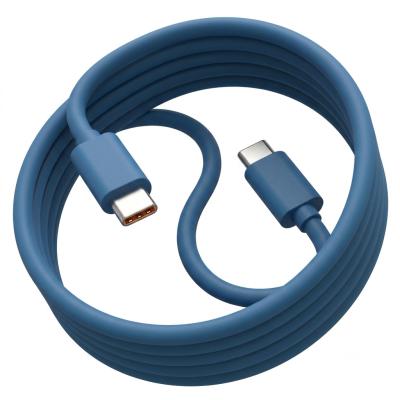 China Soft Liquid Silicone 240W Fast Charging Cable Blue 4K HDR Cable 20Gbps for sale
