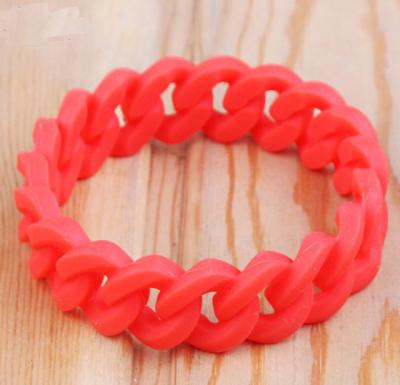 China Fashion Solid Color Twist Silicone Wristband Bracelet For Arthritis19MM Width for sale