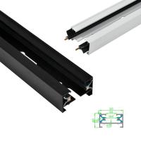 China Two Wire Track Light Rail Powder Coating Surface Finished for sale