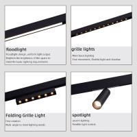 China DC 48V Magnetic Track Light Embedded Surface Mounted Led Spotlight Grille Light for sale