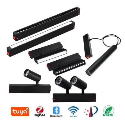 China Lâmpada de tração de dupla cabeça LED magnética incorporada COB 4000K 6000K Spotlight à venda