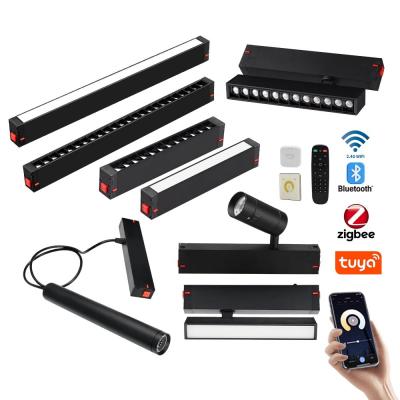 China Ce Tuya Smart Manufacturer 220V Sistema de iluminação de pista magnética Iluminação de pista comercial com contador magnético à venda