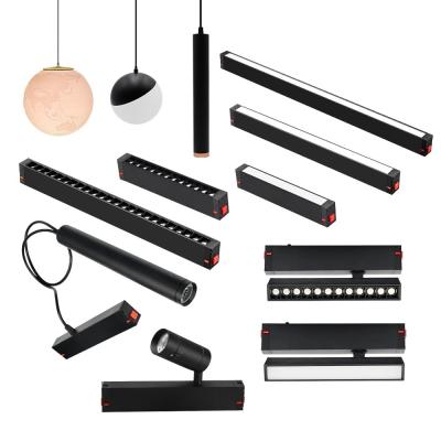 Китай Smart Magnetic Track Light Black Embedded Magnetic Light LED Without Main Light продается