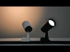 Aluminum + Plastic Black Surface Track Light Cob 24W Fast Heat Dissipation