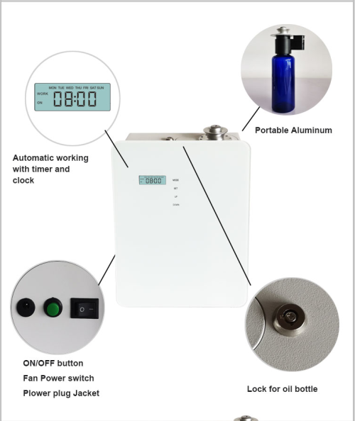 Aromatherapy diffuser machine in use