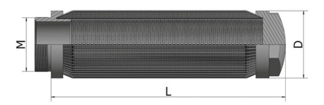 Stainless steel pleated cartridge type 6 specification diagram