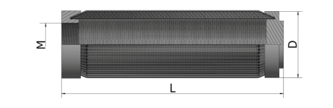 Stainless steel pleated cartridge type 10 specification diagram