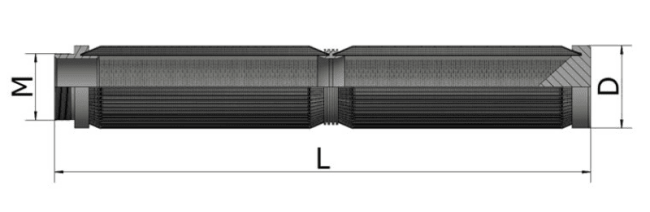 Stainless steel pleated cartridge type 11 specification diagram