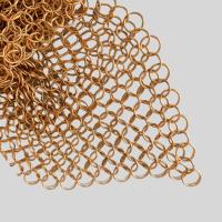 Quality Copper Fireplace Screen Chainmail Ring Mesh With Brass Wire Or Copper Wire for sale