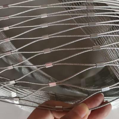 China 1.5mm Wire Rope Stainless Steel Cable Netting Used For Protection Fence Animal Cage Screen for sale
