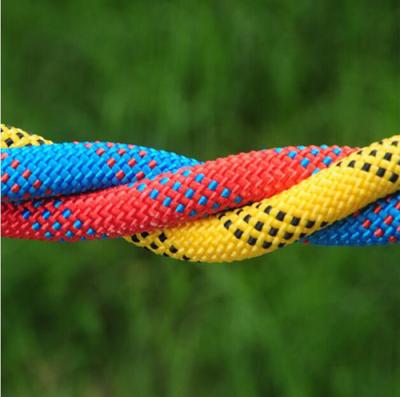 China high quality 10.5mm polyester safery braided rope used for mountain climbing and rescue for sale
