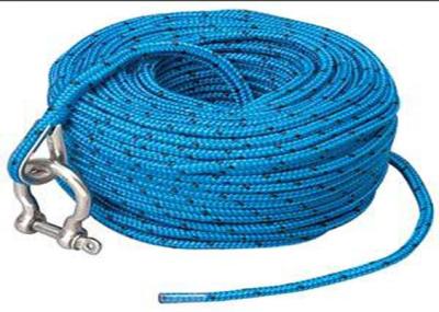 China Blue polypropylene auto tow rope automatic tow rope towing car rope with shackle for sale
