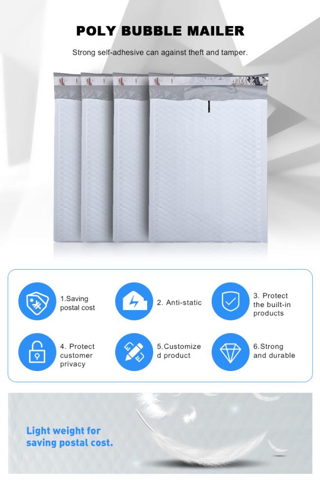Unipack Custom Packaging Poly Bubble Padded Mailer Envelopes Bag Mailer