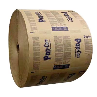 China Disposable Paper Roll Manufacturer Kraft Paper Bag Logo For Microwave Popcorn for sale
