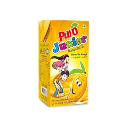 China Disposable Standard Orange Juice Carton Box Fruit Packing Unipack 125ml Beverage for sale