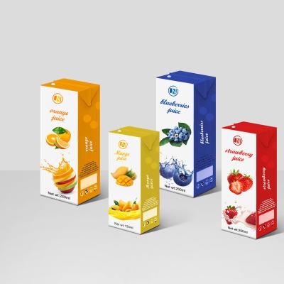 China UNIPACK 200ml Juice Carton Box Juice Paper Box For Juice Paperboard Disposable for sale