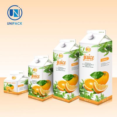 China Beverage Packaging Material Pak Juice Packing  Gable Top Carton for sale
