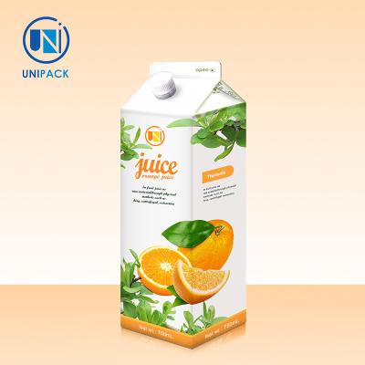 China Unipack Factory price Luxury Beverage Box Slim Cartons Filling Boxes Cartons Fruit Gable Top Carton for sale