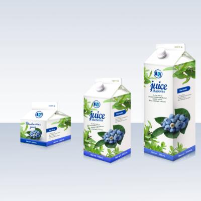 China Unipack Factory price Custom Juice Boxes Beverage Packaging Material Pak  With Gable Top Custom for sale