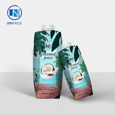 China UNIPACK juice carton box Aseptic Juice cardboard box Fruit Package Box For Juice Milk for sale