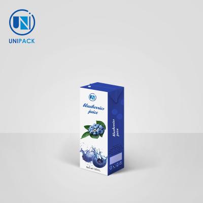 China aseptic packaging brick box 125ml for milk or juice fruit juice aseptic box for sale