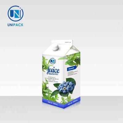 China UNIPACK HIGH-END PACKAGING BOX GABLE TOP CARTON ASEPTIC BOX FOR FILLING MILK AND JUICE CARTON for sale