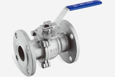 China 2-pc stainless steel flange ball valves high mounting pad cf8m sus304 wcb asme for sale