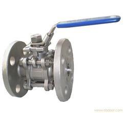 China 3-pc stainless steel flange ball full port valves ss304 CF8M for sale