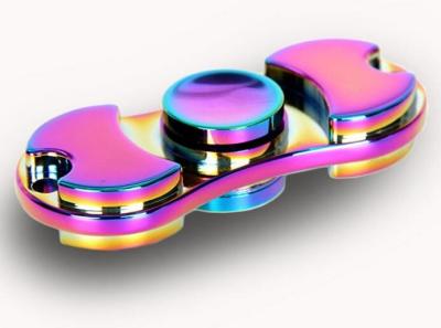 China Metal Spinner Rainbow Color alloy Relieves your ADHD anxiety and boredom EDC spinner fidget toys with custom desing for sale