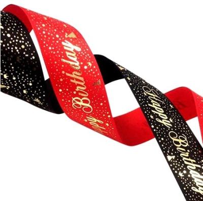 Cina Nastro ed arco di lusso dell'involucro di regalo della fibra di poliestere 10mm 38mm con il logo in vendita