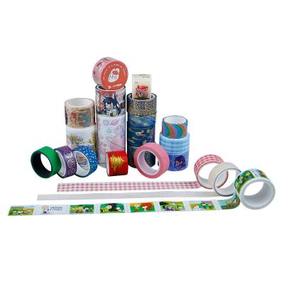 Cina Multicolor Adhesive Washi Tape Tube Cusomized Size Using For DIY Crafts in vendita