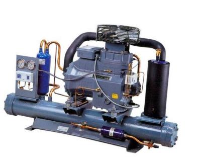 China Water Cooling Refrigeration Condensing Units , Horizontal cold room condensing unit Black R22  4-30HP for sale