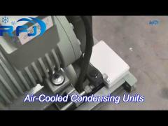 durable 3-5hp low temperature open semi-enclosed air-cooled condenser unit for industrial cooling