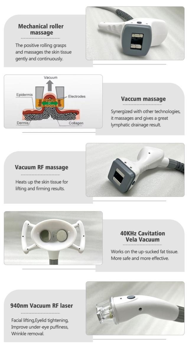 GOMECY VelaBody Massage Anti Cellulite Machine Cavitation Radio Frequency Fat Reduction Machine Vacuum Weight Loss Machine