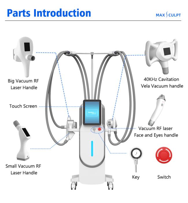 GOMECY VelaBody RF Skin Tightening Vacuum Cellulite Reudction Cavitation Body Contouring Laser Body Slim Machine