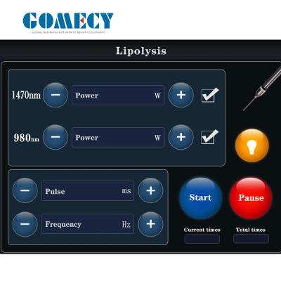 Cina Macchina laser estetica endolift 980nm 1470nm con schermo touch colorato da 8,0 pollici in vendita