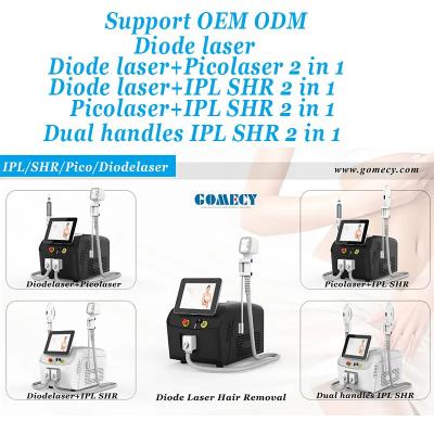 China 2in1 Portable 808 Diode Laser Hair Removal Machine / Picosecond Laser Device for sale