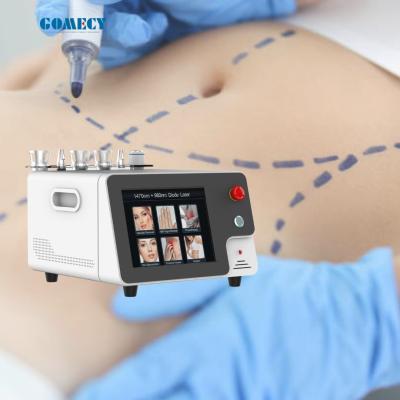 Cina Endolaser Diodo 980 Nm 1470nm Portatile Fibra Ottica Laser Machine Face Lifting Liposuction Caratteristiche perdita di peso della pelle Cool in vendita