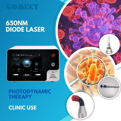 China 5000mW Maximum Cooling Capacity Gomecy's Medical 650nm Photodynamic Therapy Laser Machine with Red and Blue Light Source for sale