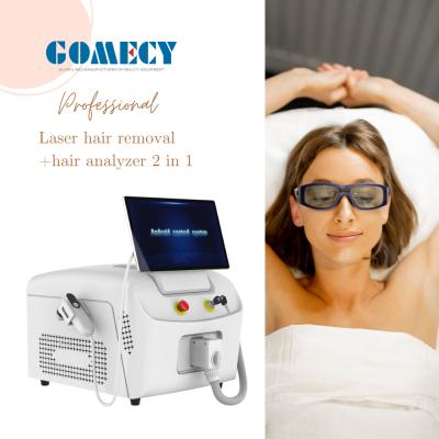 Китай 2025 AI анализатор кожи с 4 длинами волн Диодный лазер для удаления волос 755 нм 808 нм 940 нм 1064 нм Безболезненное перманентное удаление продается