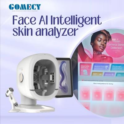 China AI Skin Analyzer Device Hand Held Face Diagnosis With Infrared TFT Display Electric Heating  LED Indicator for sale