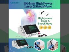 2 in 1 高強度ショック波療法装置 理学療法 1064Nm IV級 高功率治療レーザー 痛みの管理