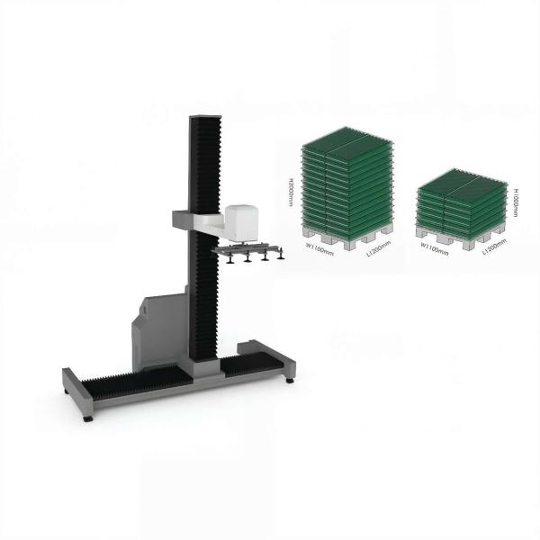 Quality Automated Bag Stacker Machine with 2000mm Max Stacking Height, Stainless Steel SUS304 Frame, and PLC Touchscreen Control for sale